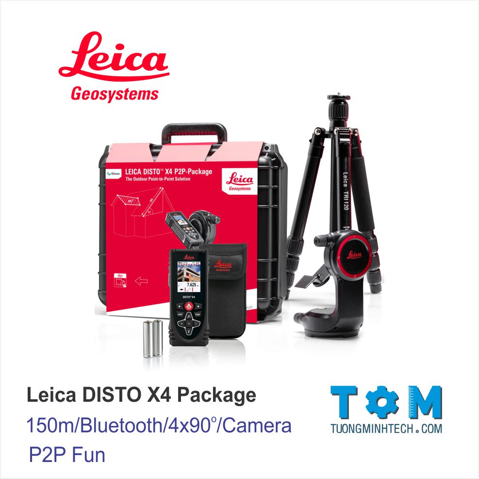 Máy đo khoảng cách laser Leica DISTO X4 Package, Thước đo laser Leica